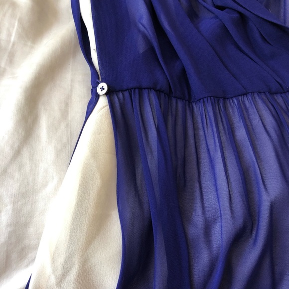 Raoul | Dresses | Nwt Raoul Carbon Blue Wrap Dress With White Slip ...